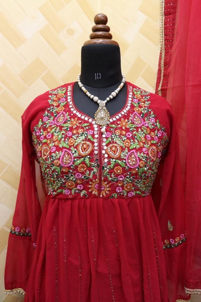 Eba Prime Rose Heavy Faux Georgette With Sequence Work Anarkali Gown ...